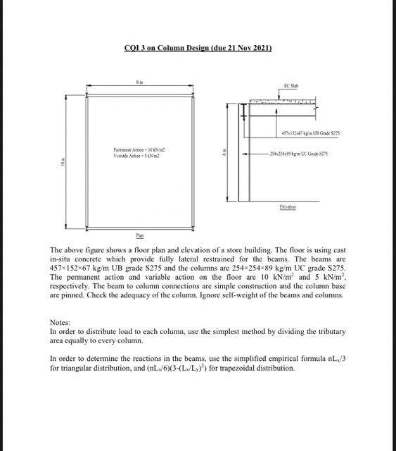 COI 3 on Column Design (due 21 Nov 2021) Si 48515267 | Chegg.com