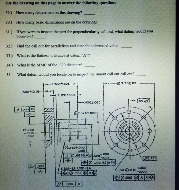 Solved GD&T please help! answer every single question, | Chegg.com