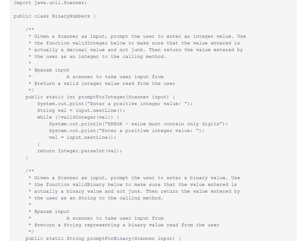 Write a Java Program - Binary and Integer | Chegg.com