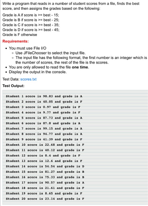 Solved Write a program that reads in a number of student | Chegg.com