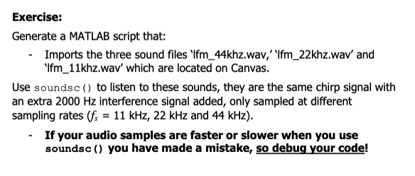 Solved Exercise Generate A Matlab Script That Imports