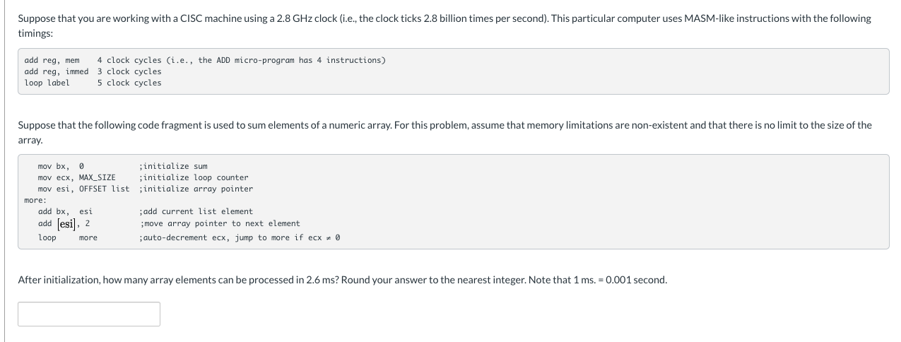 Solved Suppose that you are working with a CISC machine | Chegg.com