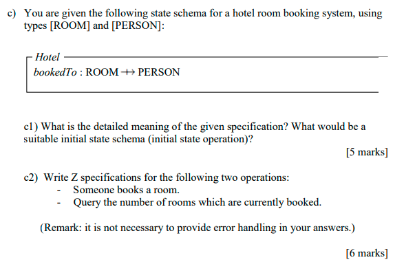 Solved c) You are given the following state schema for a | Chegg.com