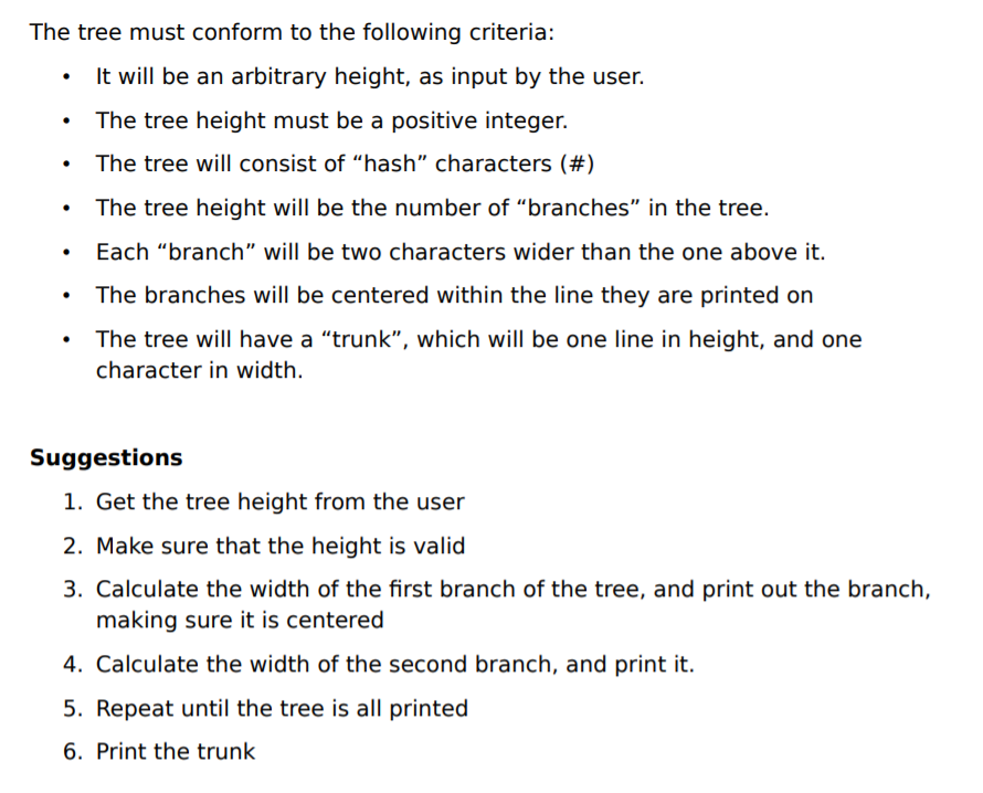 Solved Building a Tree This lab will have you display a | Chegg.com