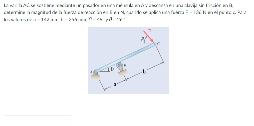 Solved La varilla AC se sostiene mediante un pasador en una | Chegg.com