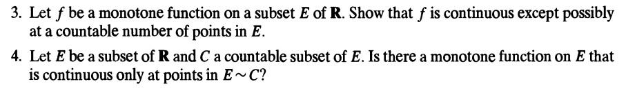 Solved 3. Let f be a monotone function on a subset E of R. | Chegg.com