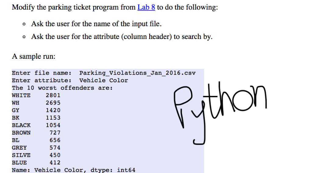 Solved Modify The Parking Ticket Program From Lab 8 To Do 4267