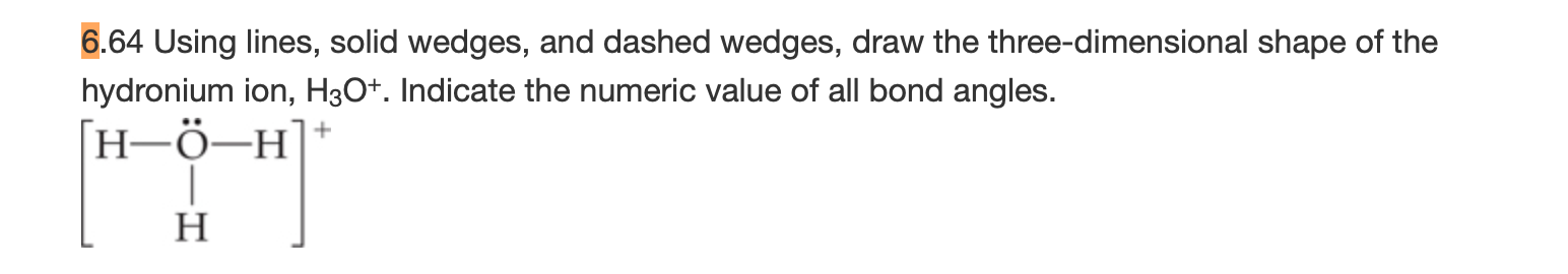 Solved 6.64 Using lines, solid wedges, and dashed wedges, | Chegg.com