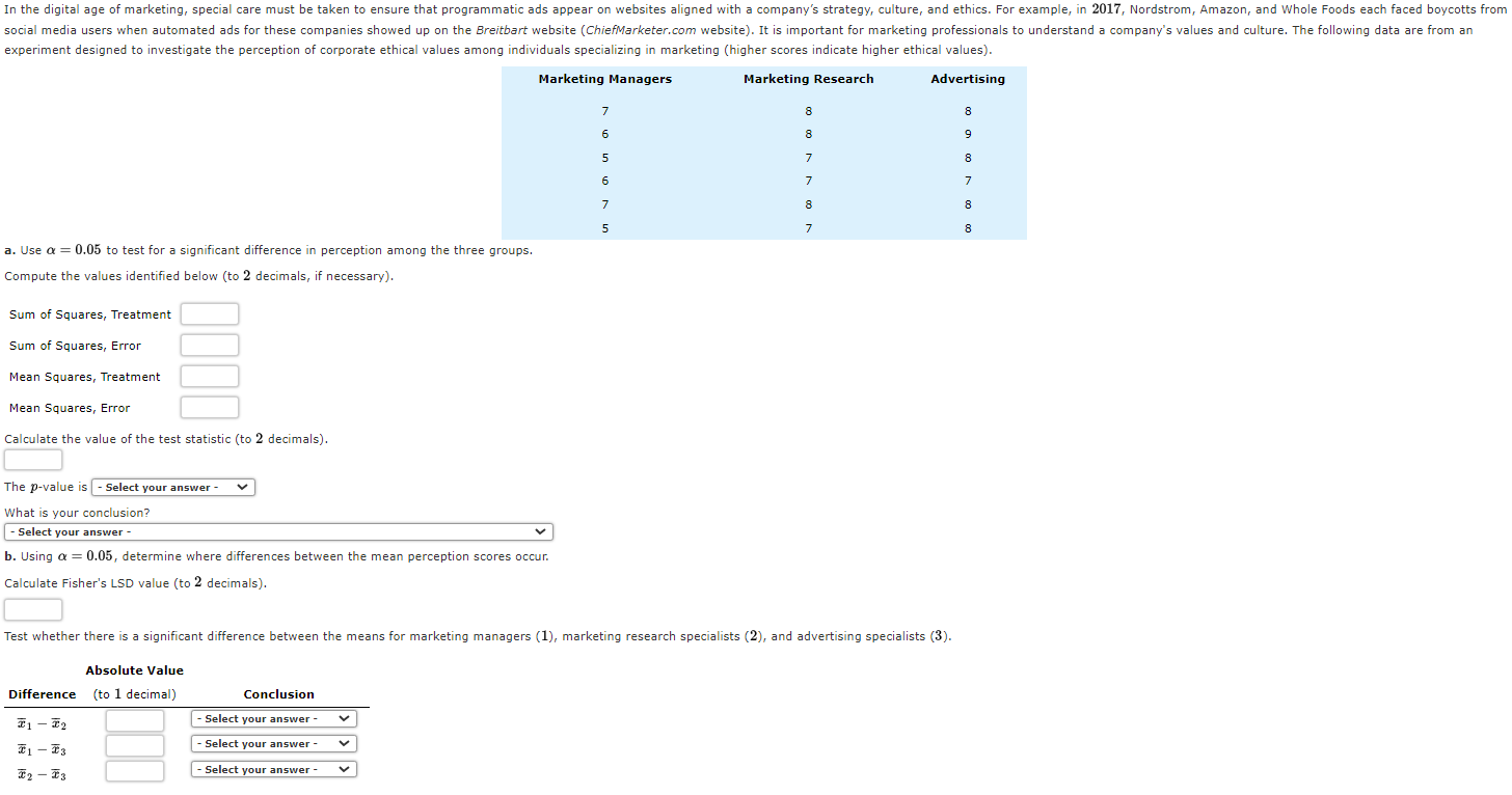 Solved experiment designed to investigate the perception of | Chegg.com