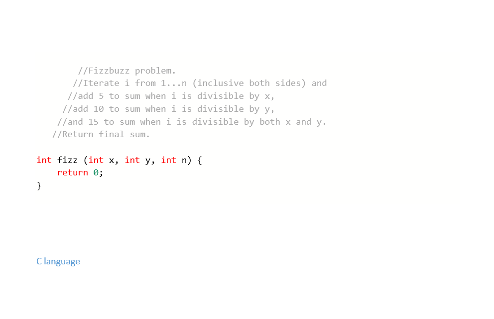 Solved //Fizzbuzz problem. //Iterate i from 1...n (inclusive | Chegg.com