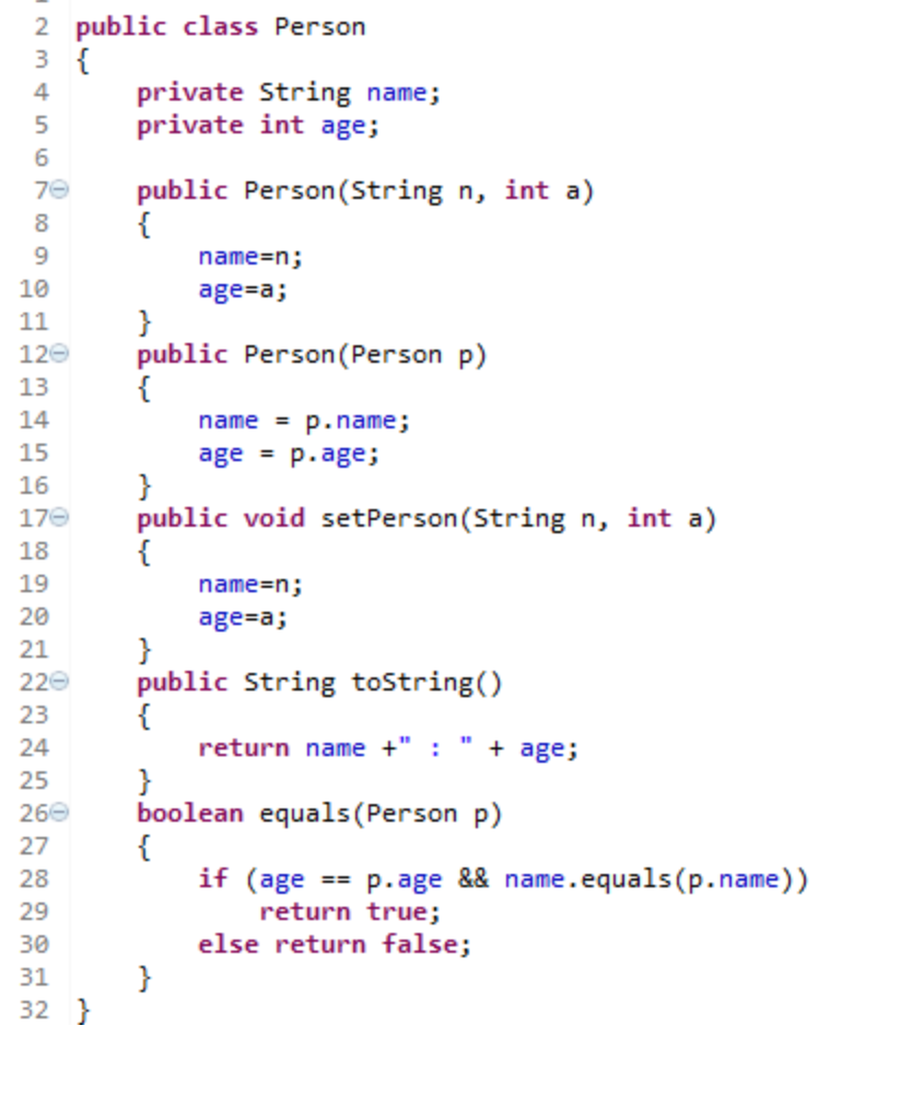 Solved 4 = The output from running CallPerson2.java is: 1 2 | Chegg.com