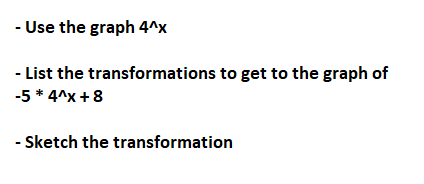 Solved - Use the graph 41x - List the transformations to get | Chegg.com