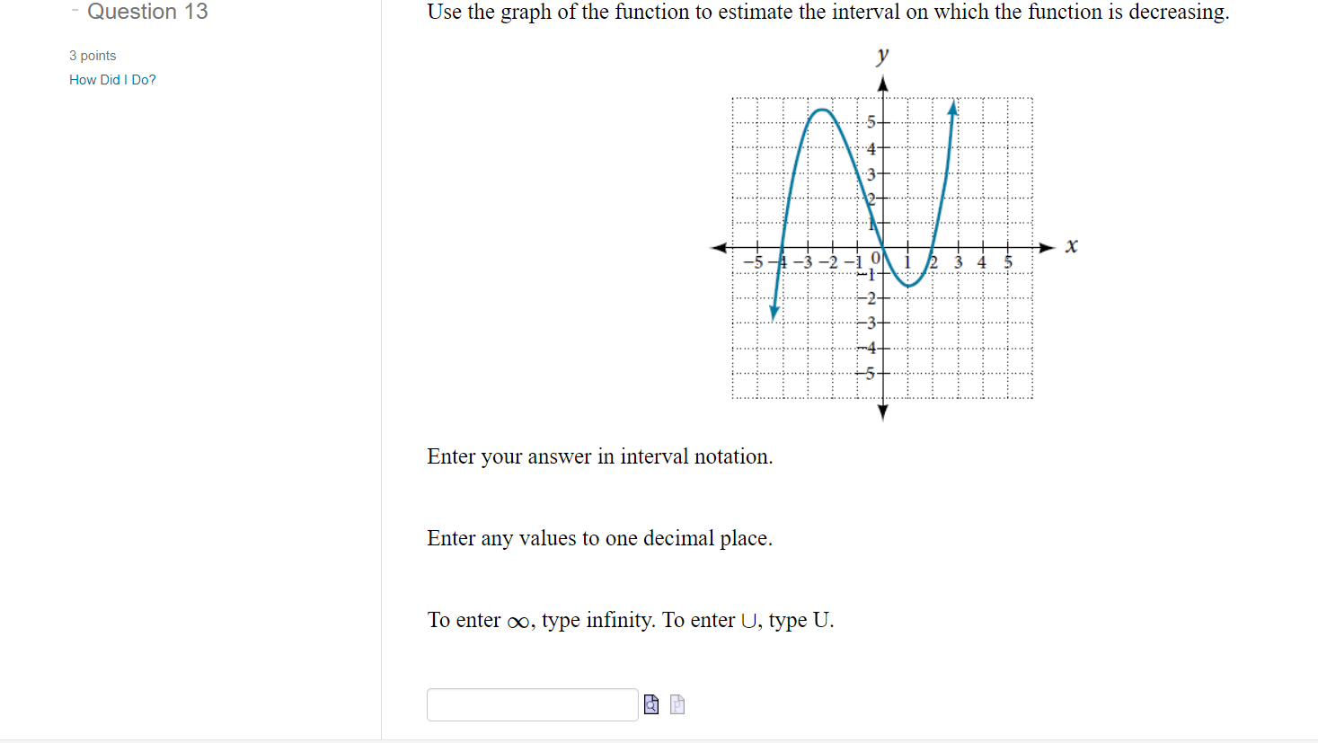 Solved Enter your answer in interval notation. Enter any | Chegg.com