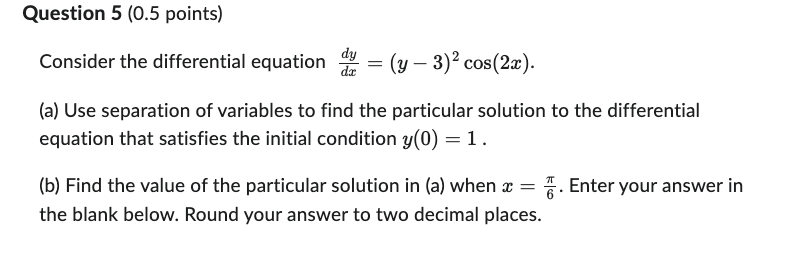 Solved Consider the differential equation | Chegg.com