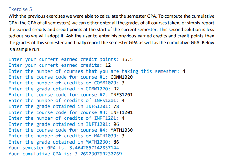Solved Exercise 5 With the previous exercises we were able | Chegg.com