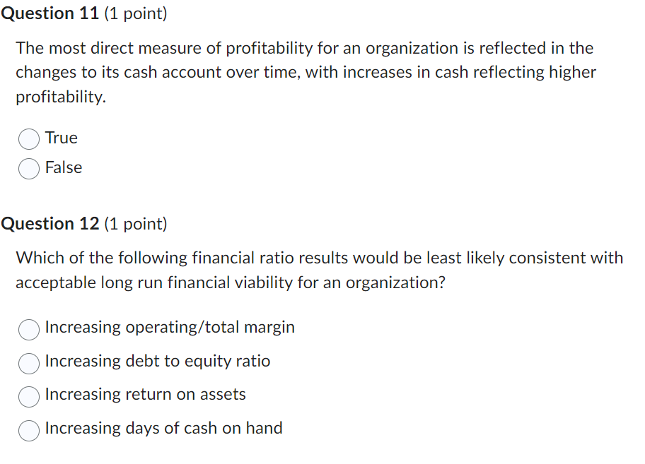 Solved The most direct measure of profitability for an | Chegg.com