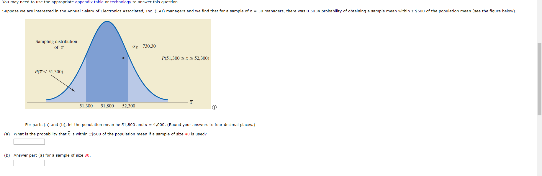 Solved For parts (a) and (b), let the population mean be | Chegg.com