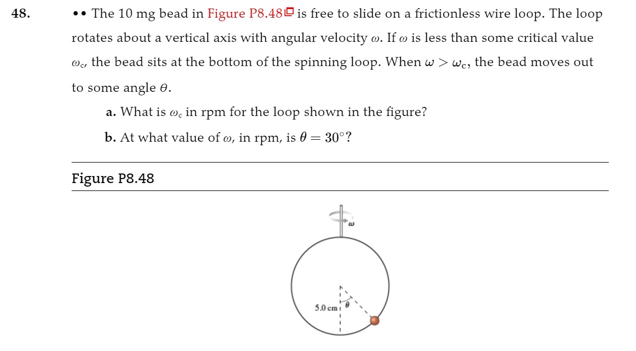 Solved 48. •• The 10 mg bead in Figure P8.480 is free to | Chegg.com