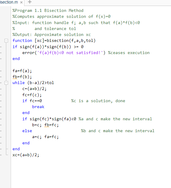 Solved You will need the codes bisect.. (Bisection Method, | Chegg.com