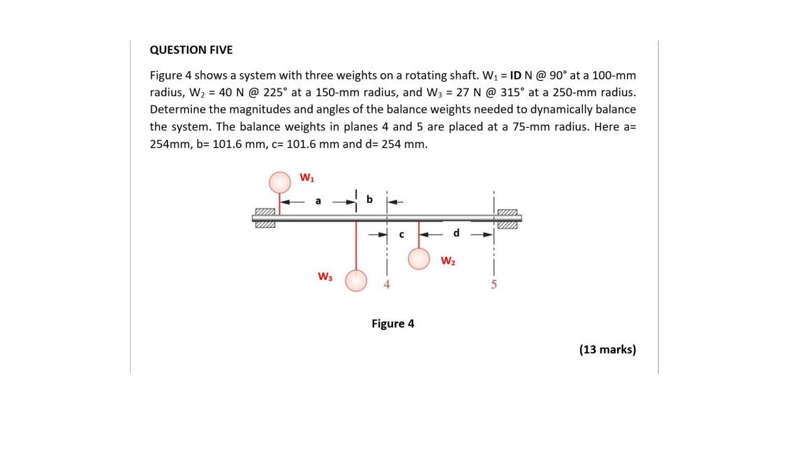 Solved QUESTION FIVE Figure 4 shows a system with three | Chegg.com