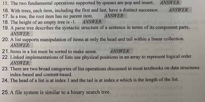 Solved 15 The Two Fundamental Operations Supported By