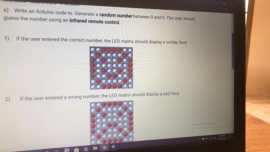 Solved a) Write an Arduino code to Generate a random number | Chegg.com