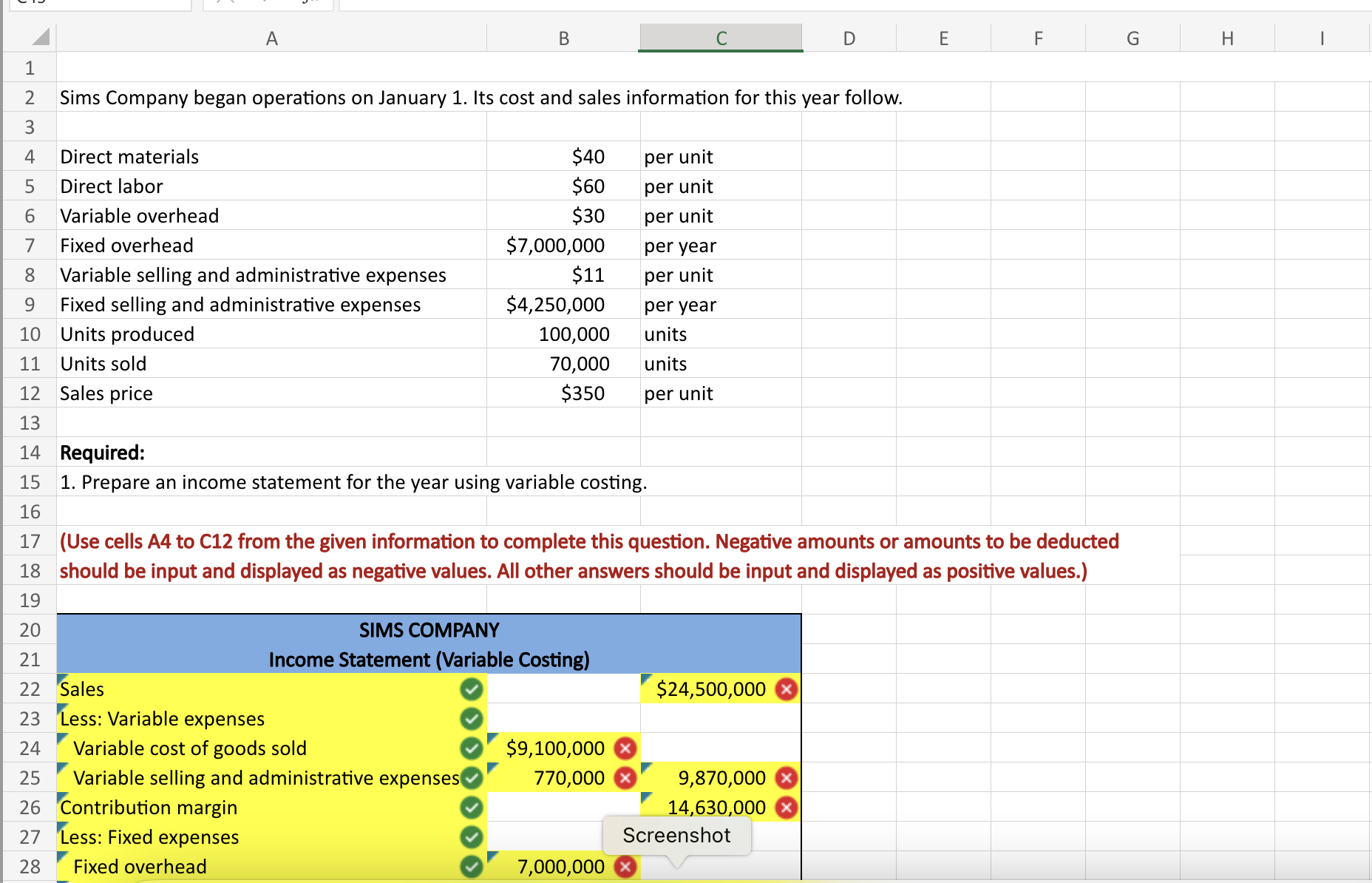 Solved should be input and displayed as negative values. | Chegg.com