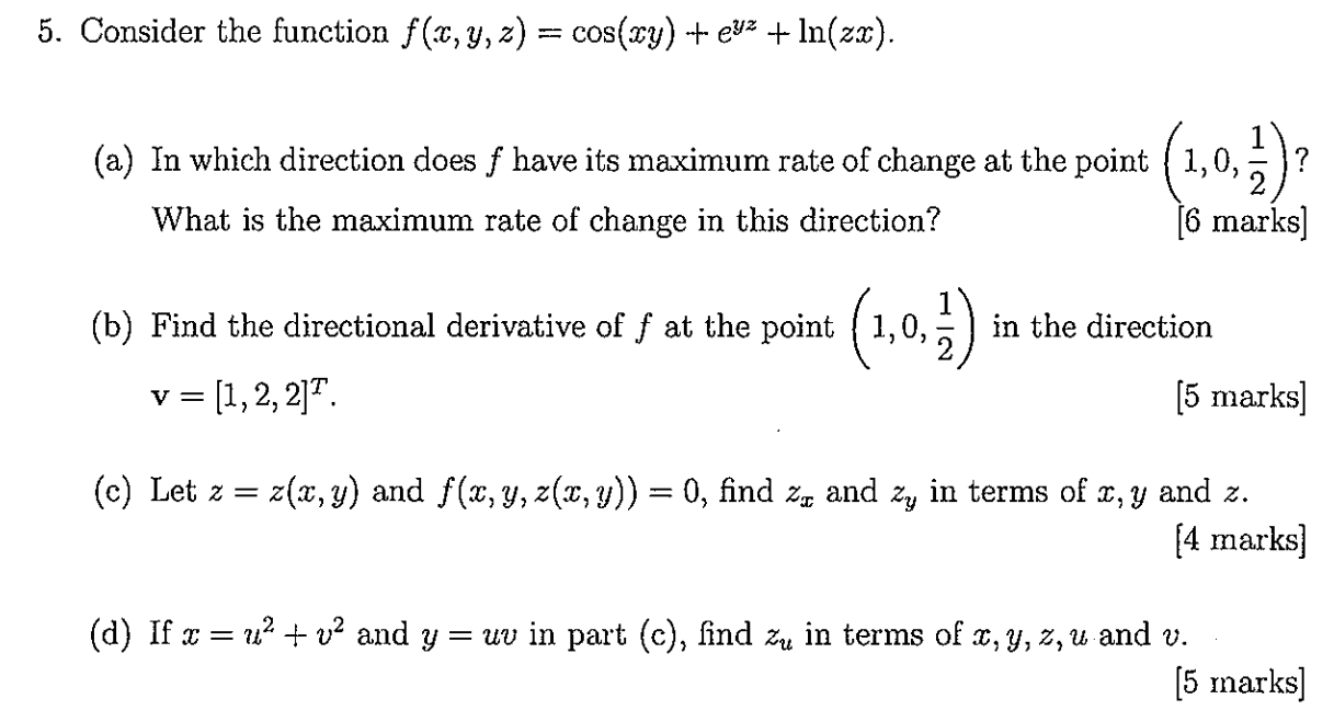 [solved] Consider The Function F X Y Z Cos X Y E