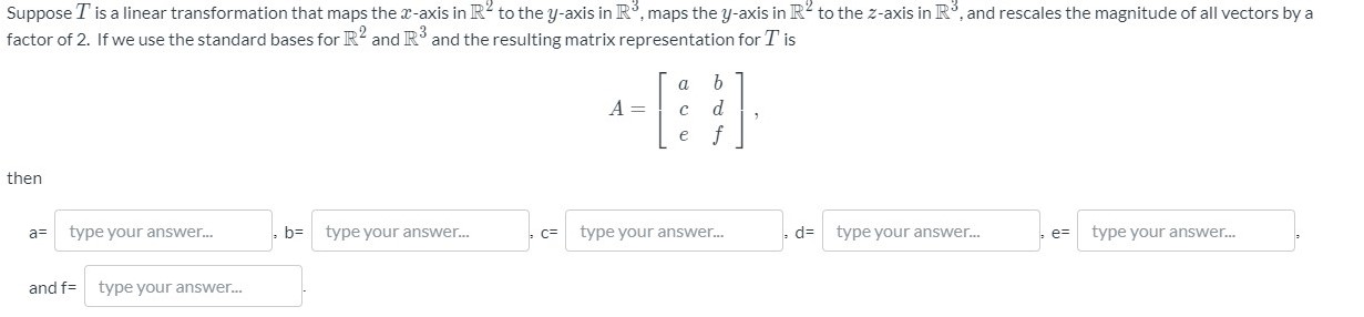 Solved Suppose T is a linear transformation that maps the | Chegg.com