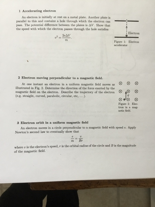 Solved 1 Accelerating electron An electron is initially at | Chegg.com