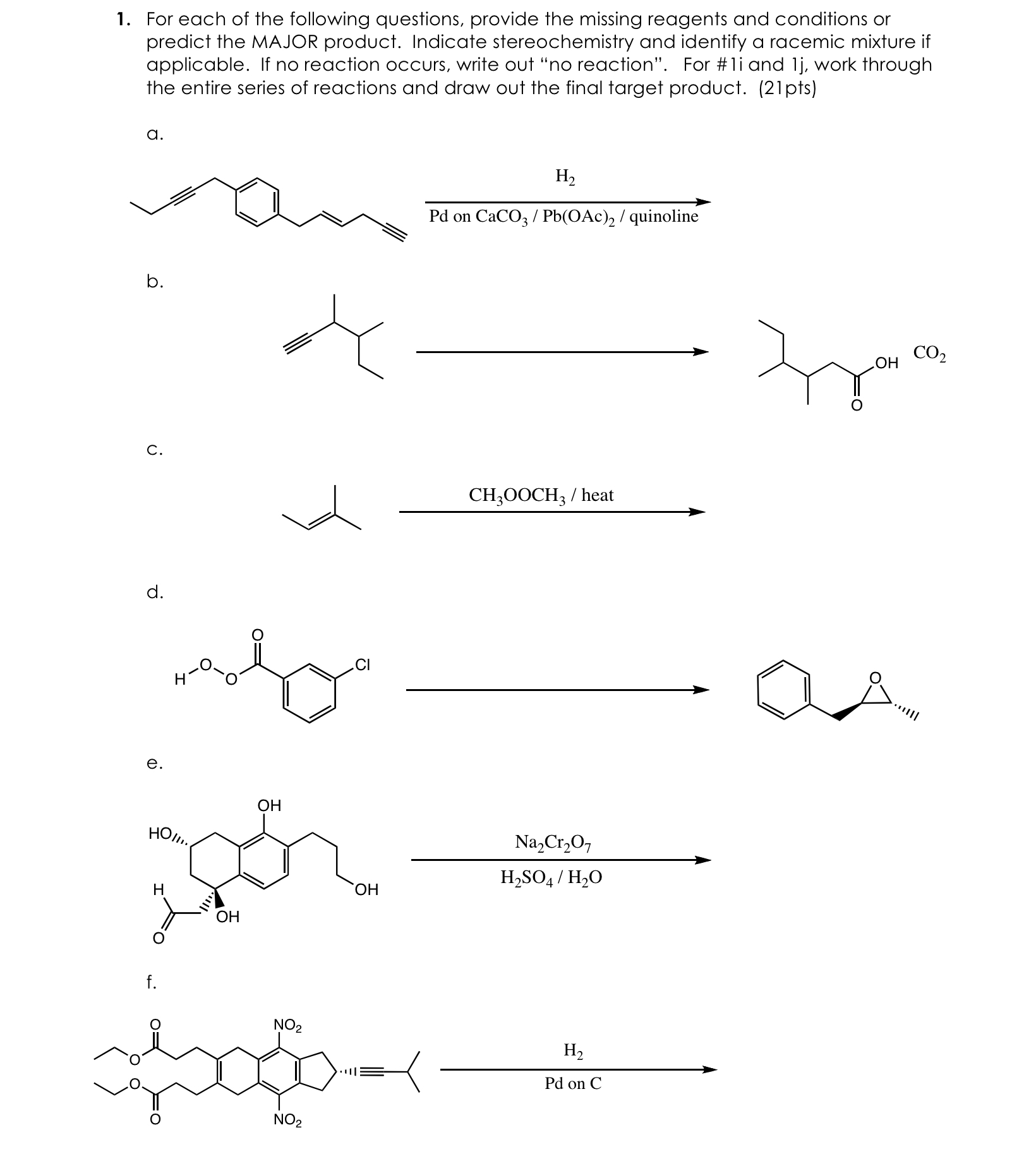 Solved For each of the following questions, provide the | Chegg.com