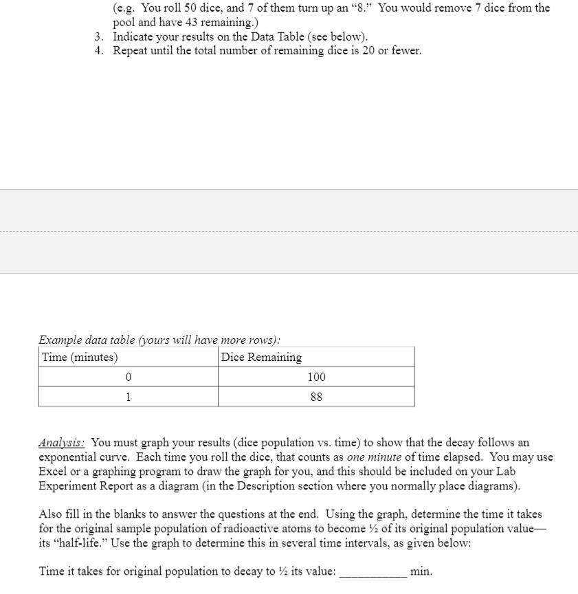 Solved Example data table (yours will have more rows): Time | Chegg.com