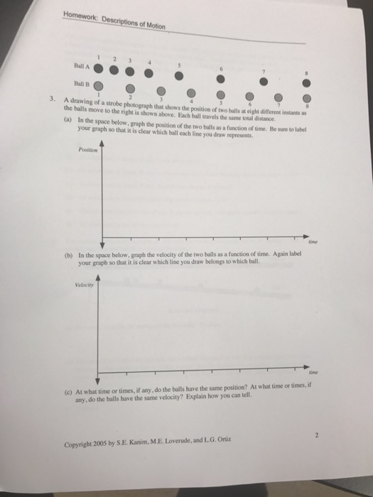 Solved Homework: Descriptions of Motion Phys i-Due: . of Be | Chegg.com