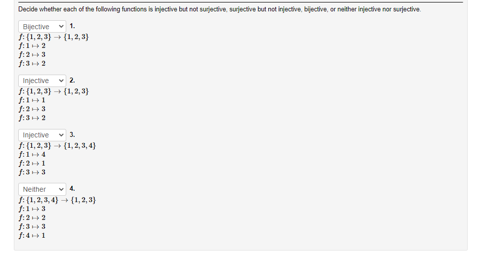 Solved Decide whether each of the following functions is | Chegg.com