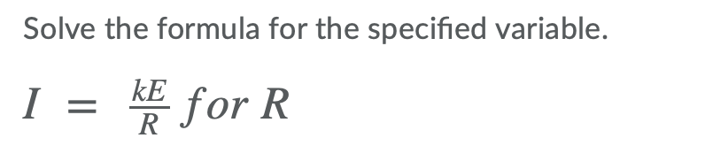 Solved Solve the formula for the specified variable. t for | Chegg.com