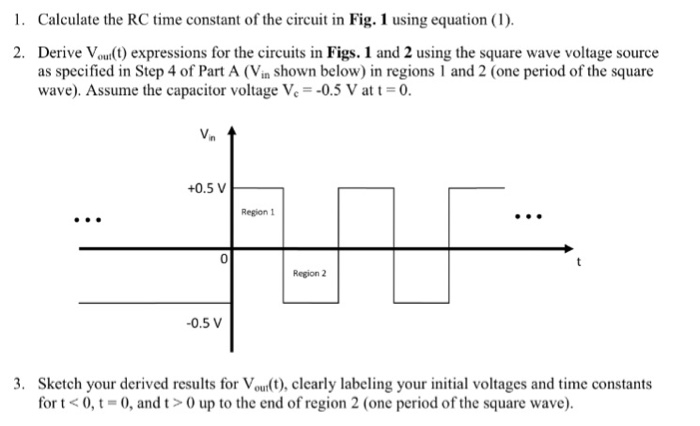 Solved 1. Calculate the RC time constant of the circuit in | Chegg.com