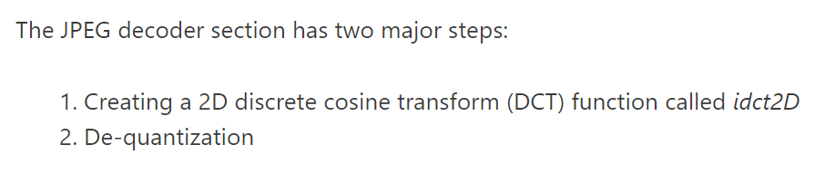 Solved Your code here \#\#\#\#\#\#\# TODO: Apply idct2d() to | Chegg.com