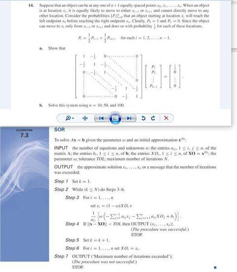 Write a Matlab or Python Code for Question 14 (b) | Chegg.com