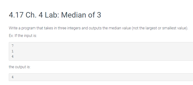 Solved Write a program that takes in three integers and | Chegg.com