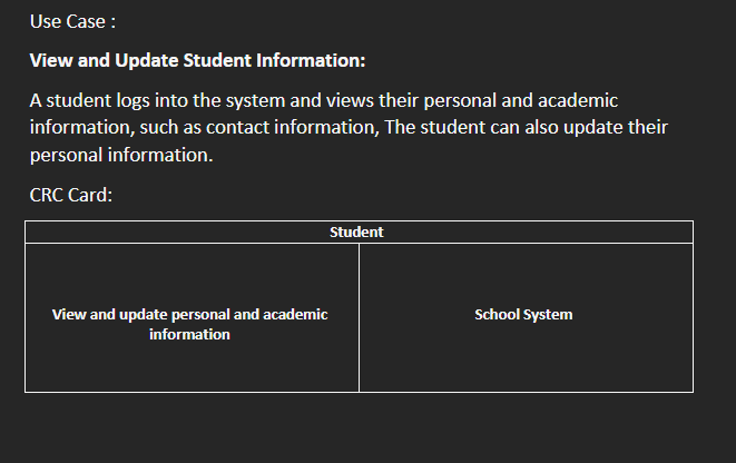 Solved Use Case: View and Update Student Information: A | Chegg.com