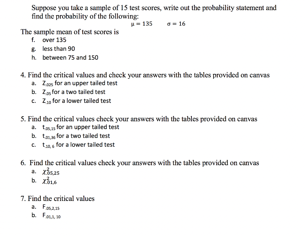 Solved Suppose you take a sample of 15 test scores, write | Chegg.com
