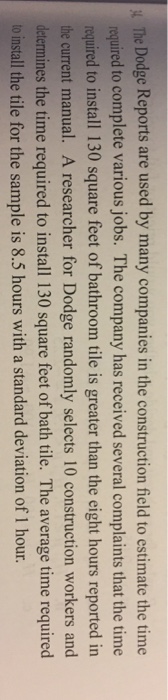 Solved The Dodge Reports are used by many companies in the | Chegg.com