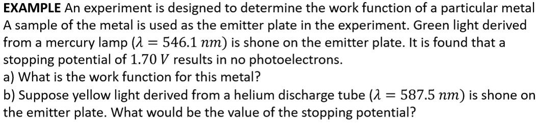 Solved EXAMPLE An experiment is designed to determine the | Chegg.com