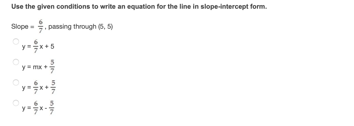 Solved Use the given conditions to write an equation for the | Chegg.com