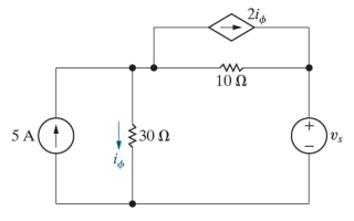Solved current iϕ is 2.4 A Calculate Vs. Calculate the | Chegg.com
