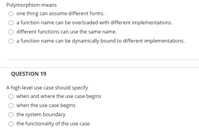 Solved Polymorphism means one thing can assume different | Chegg.com