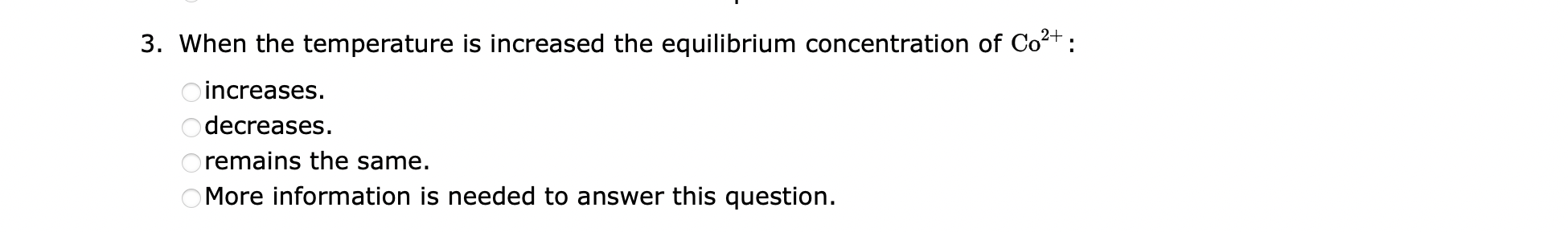 Solved In an aqueous chloride solution cobalt(II) exists in | Chegg.com