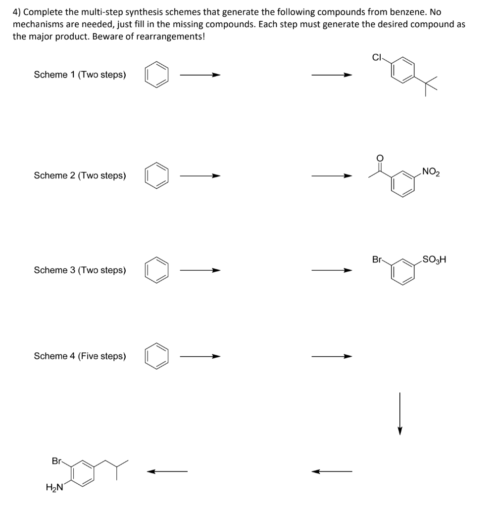 Solved 4) Complete the multi-step synthesis schemes that | Chegg.com
