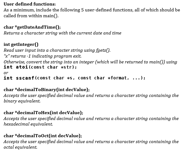 Solved ConvertDec to Hex-Oct-Bin.c | Chegg.com