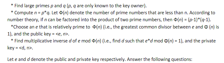 Solved 1.(40 points)RSA algorithms are widely used to | Chegg.com